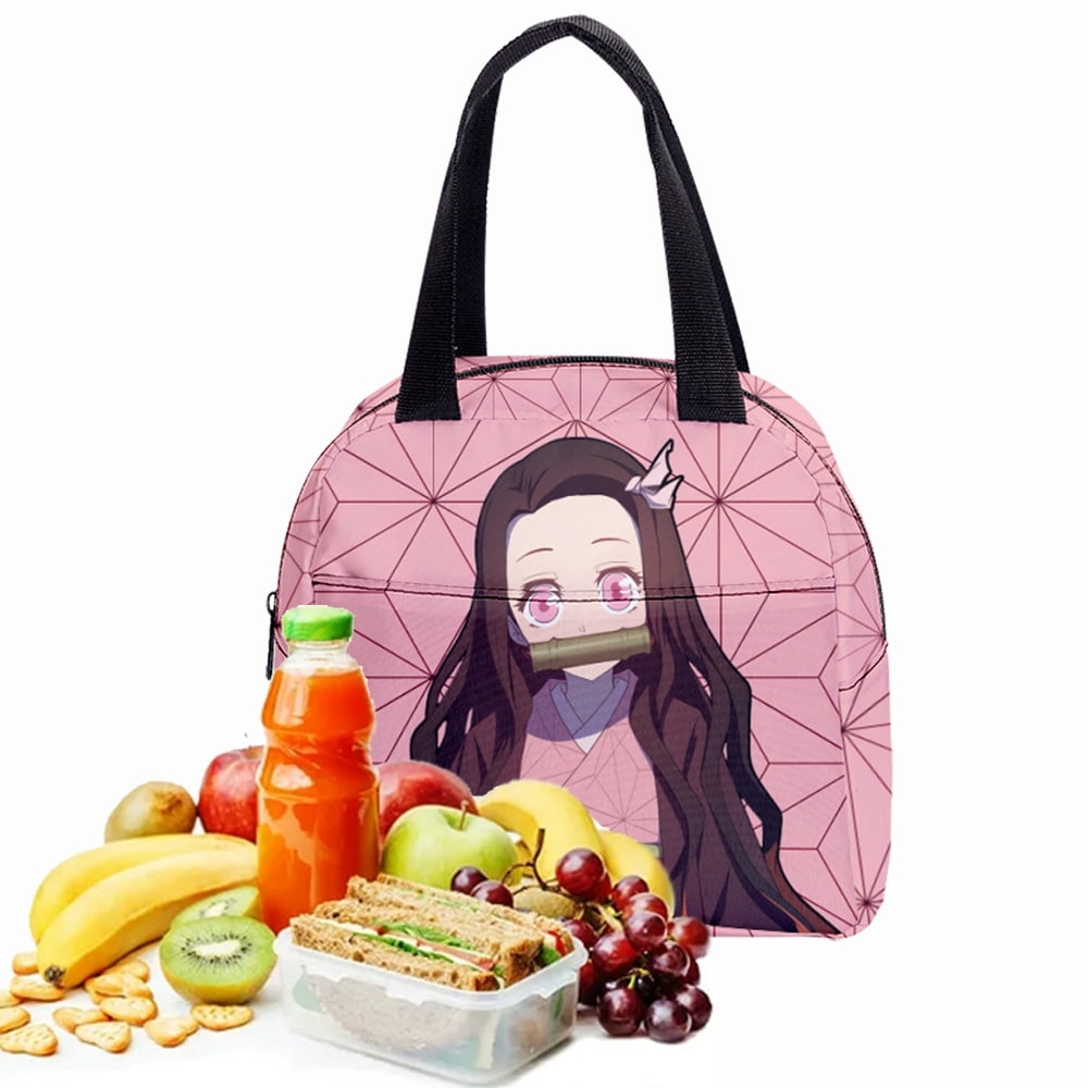 Insulated Lunch Bag Lunch Box Handbag with Fruit Fork & Water Cup for ...