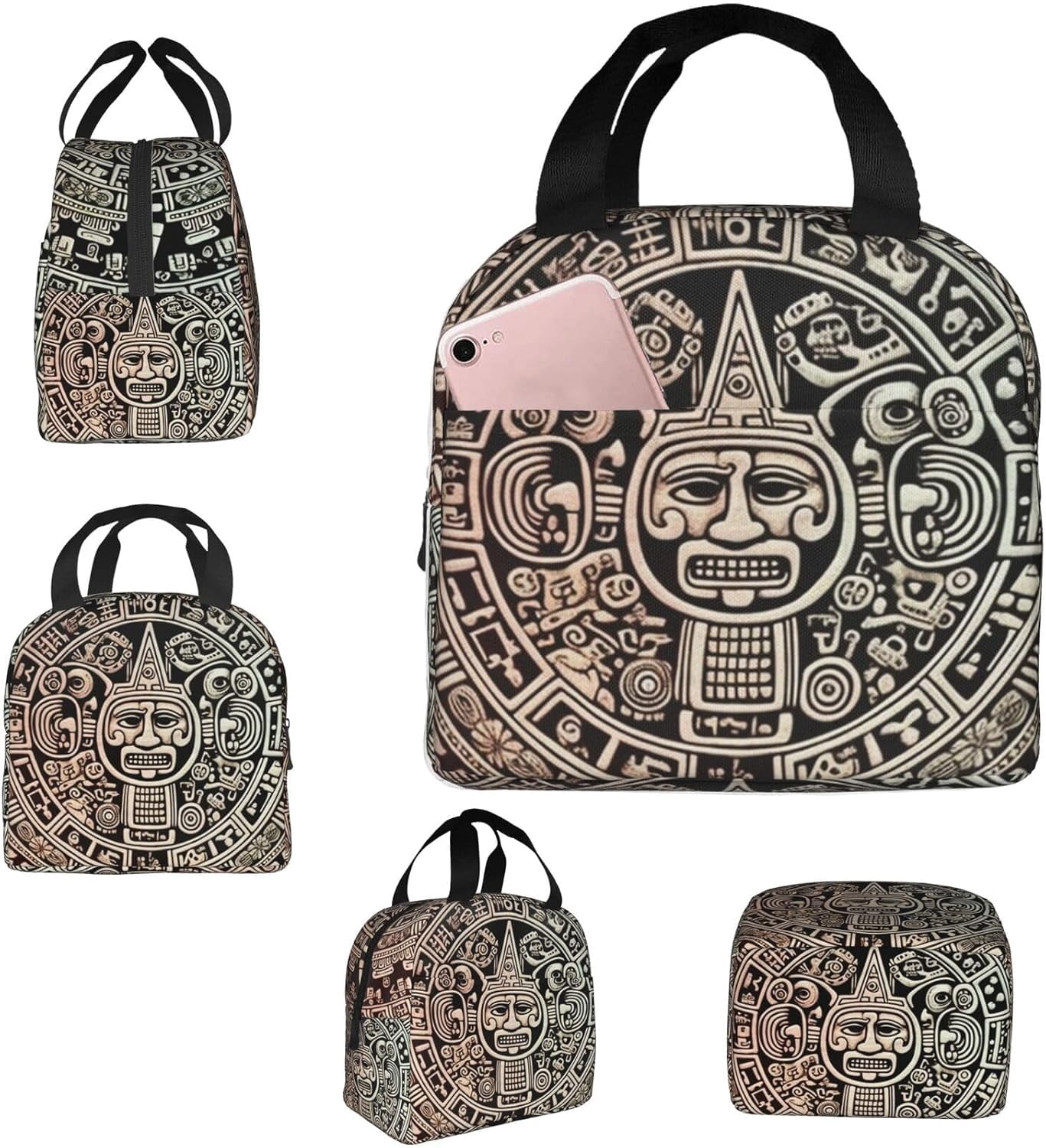 Insulated Lunch Bag Lunch Box for Men Women Mayan Calendar End of The ...