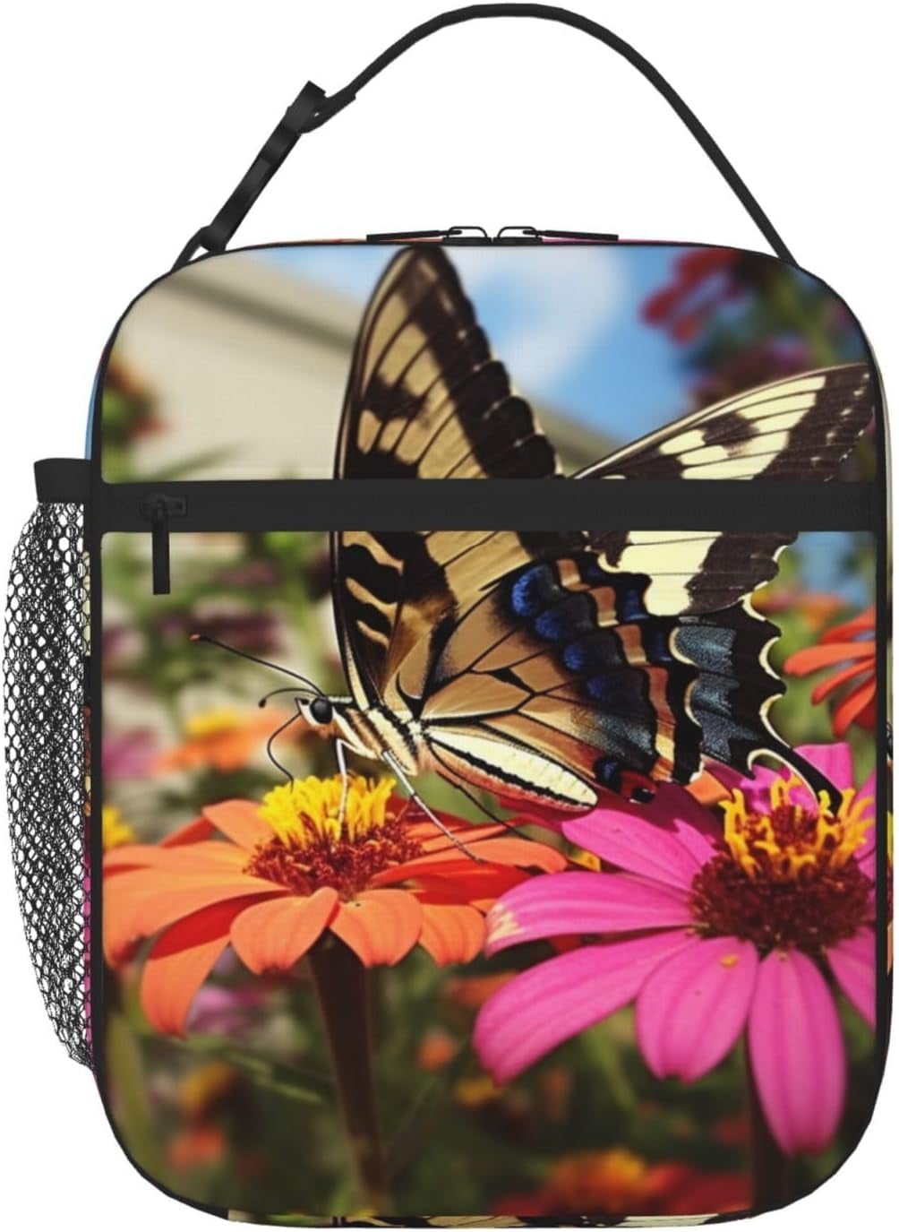 Insulated Lunch Bag Lunch Box for Women butterfly and Flower Lunch Box ...
