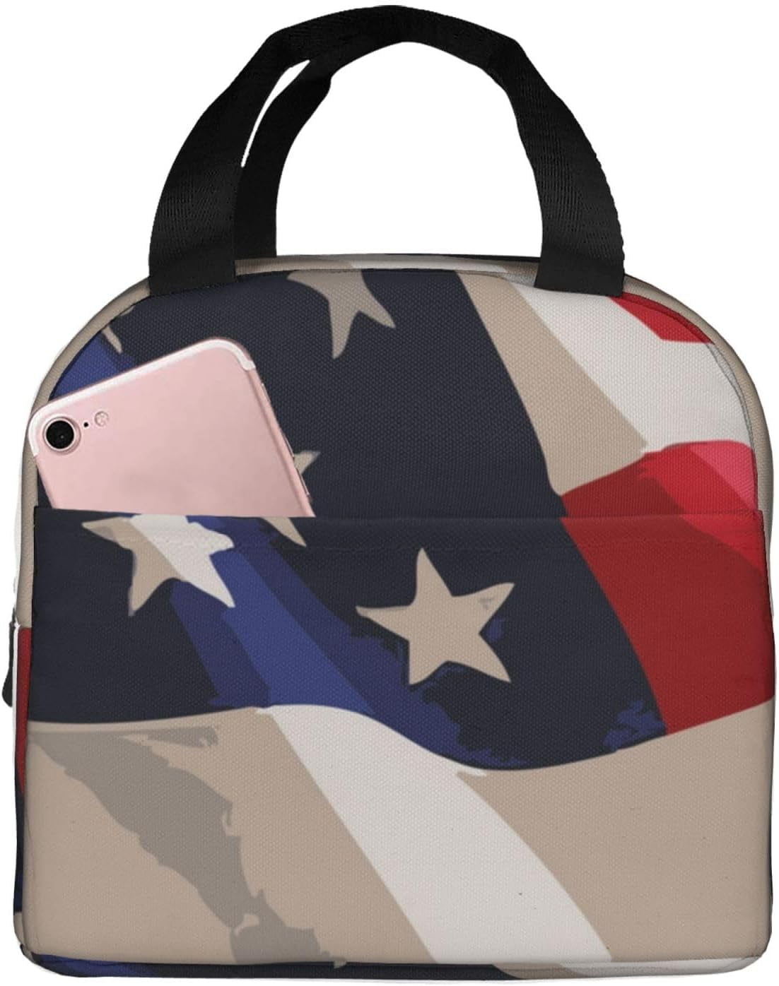 Insulated Lunch Bag Reusable Lunch Box Women Men Cooler Lunch Boxes Red ...