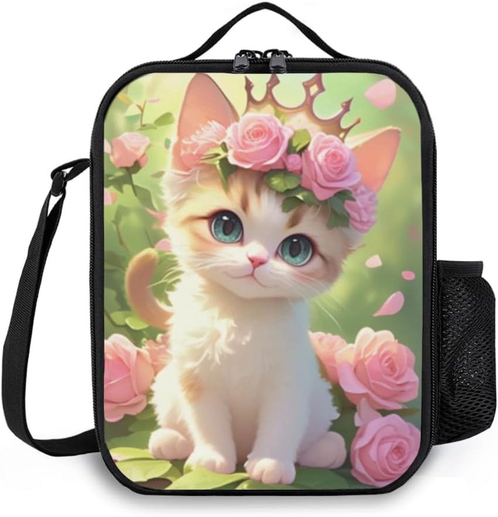 Insulated Lunch Bag, Reusable Portable Lunch Box With Shoulder Strap ...