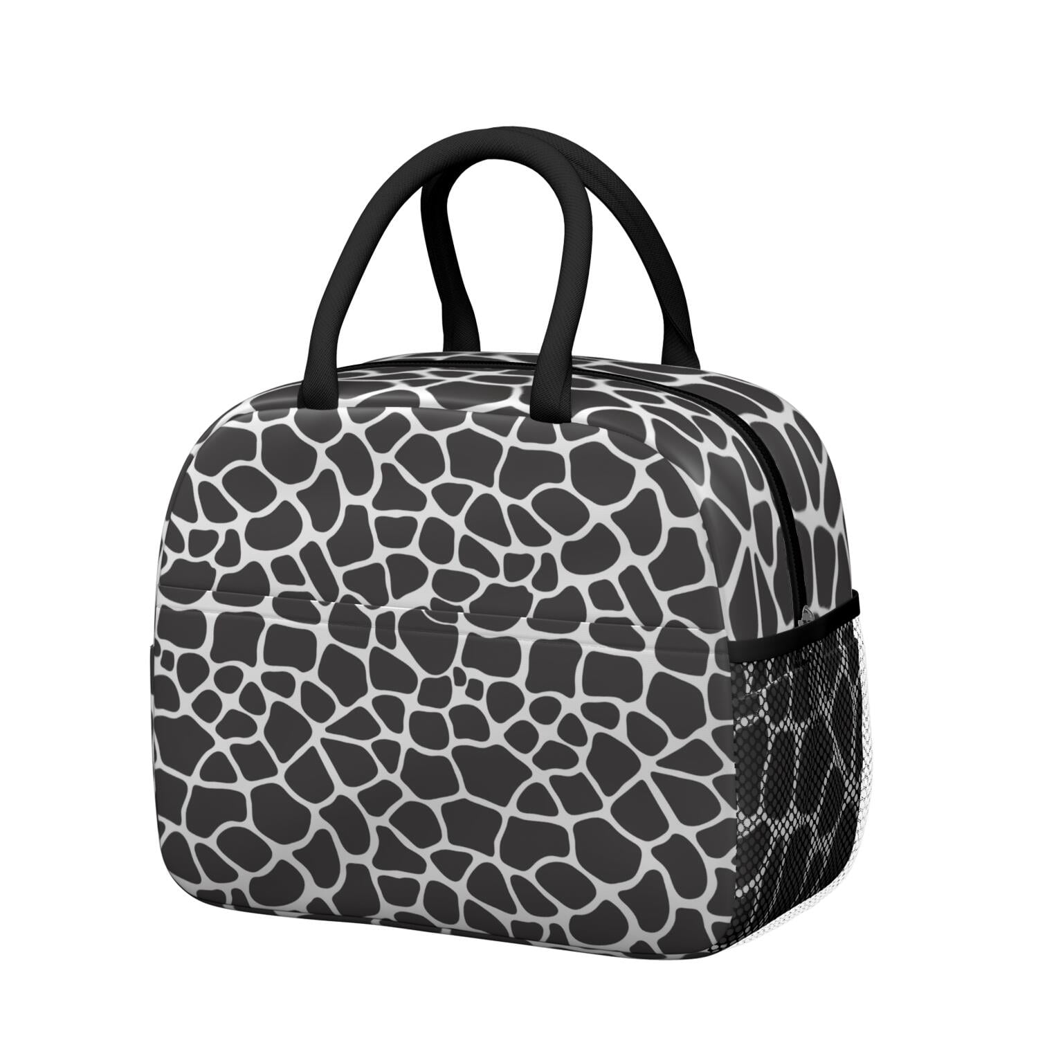 Insulated Lunch Bag with Rustic African Giraffe Skin Pattern, Reusable ...