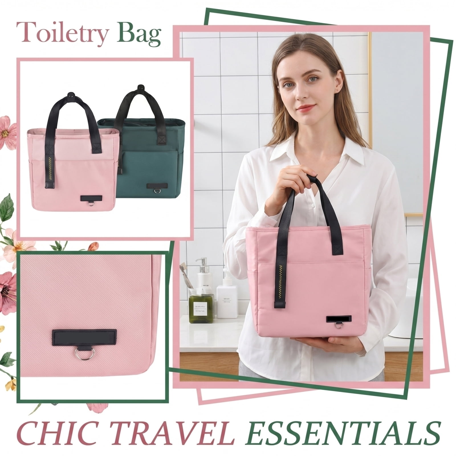 Insulated Lunch Bag Thermal Heat Preservation Stain Resistant Pink ...