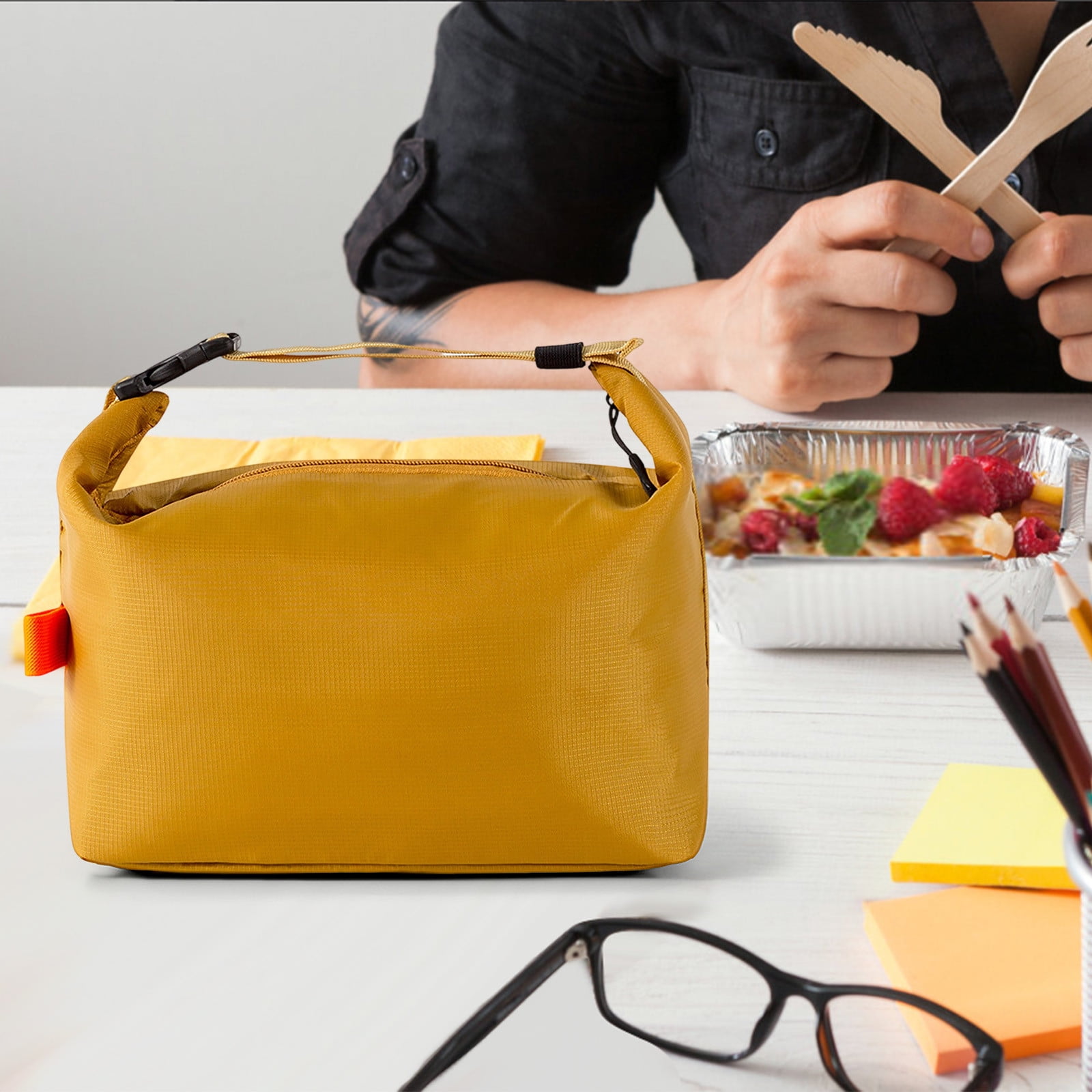 Insulated Lunch Bag with Thickened Aluminum Foil Large Capacity ...