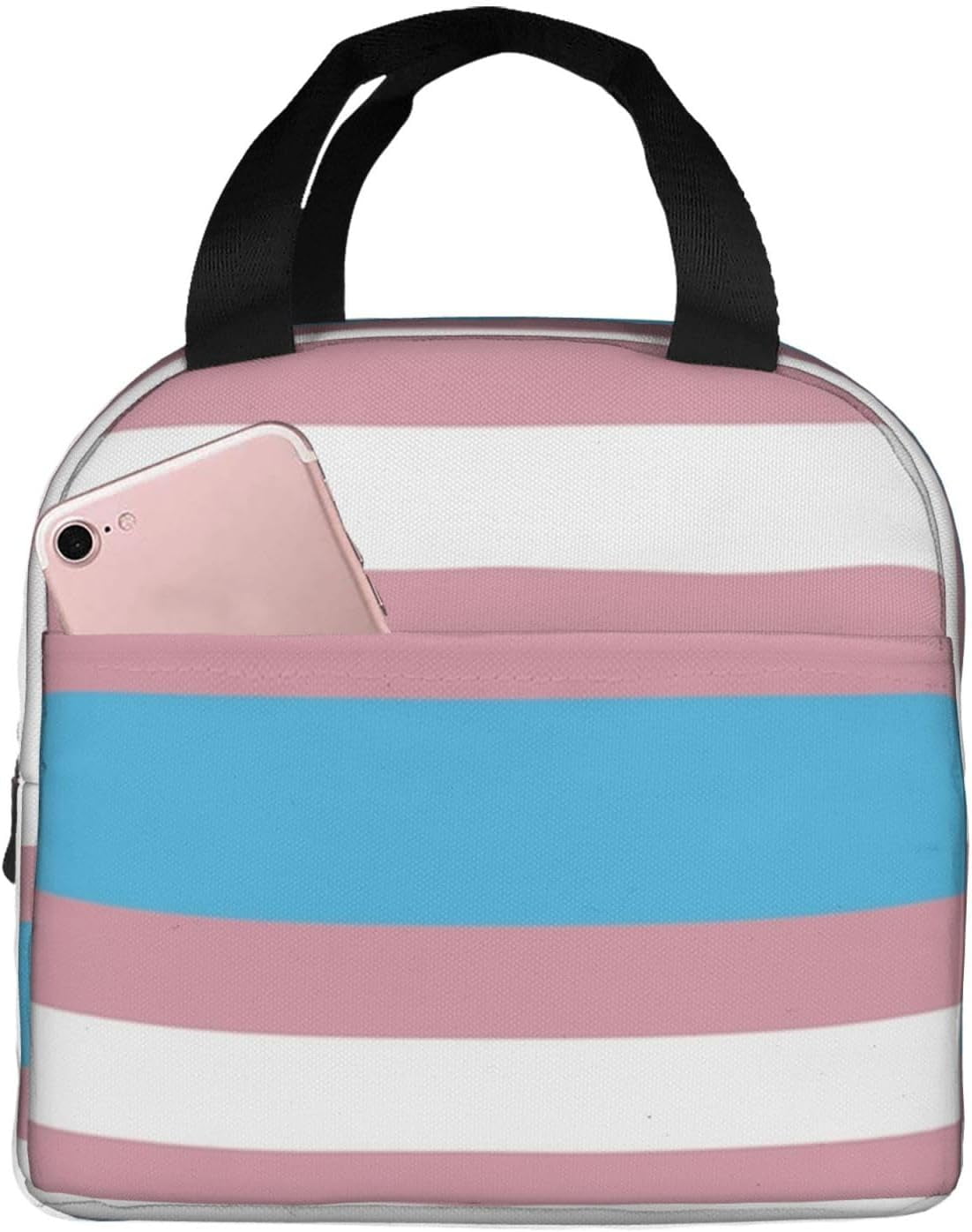 Insulated Lunch Bag for Transgender Pride Flag Portable Thermal Cooler ...