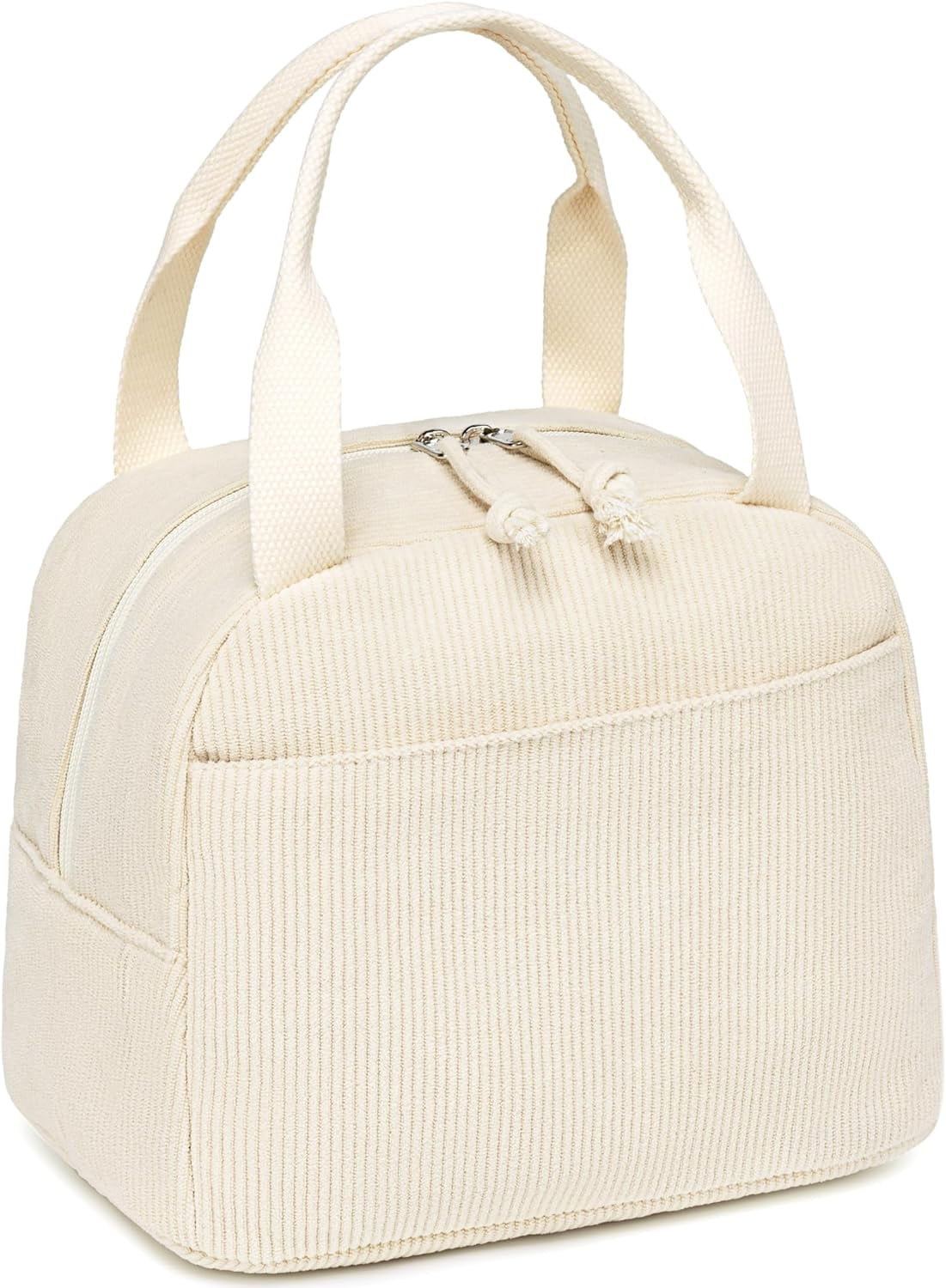 Insulated Lunch Bag for Women, Premium Corduroy Lunch Tote with ...