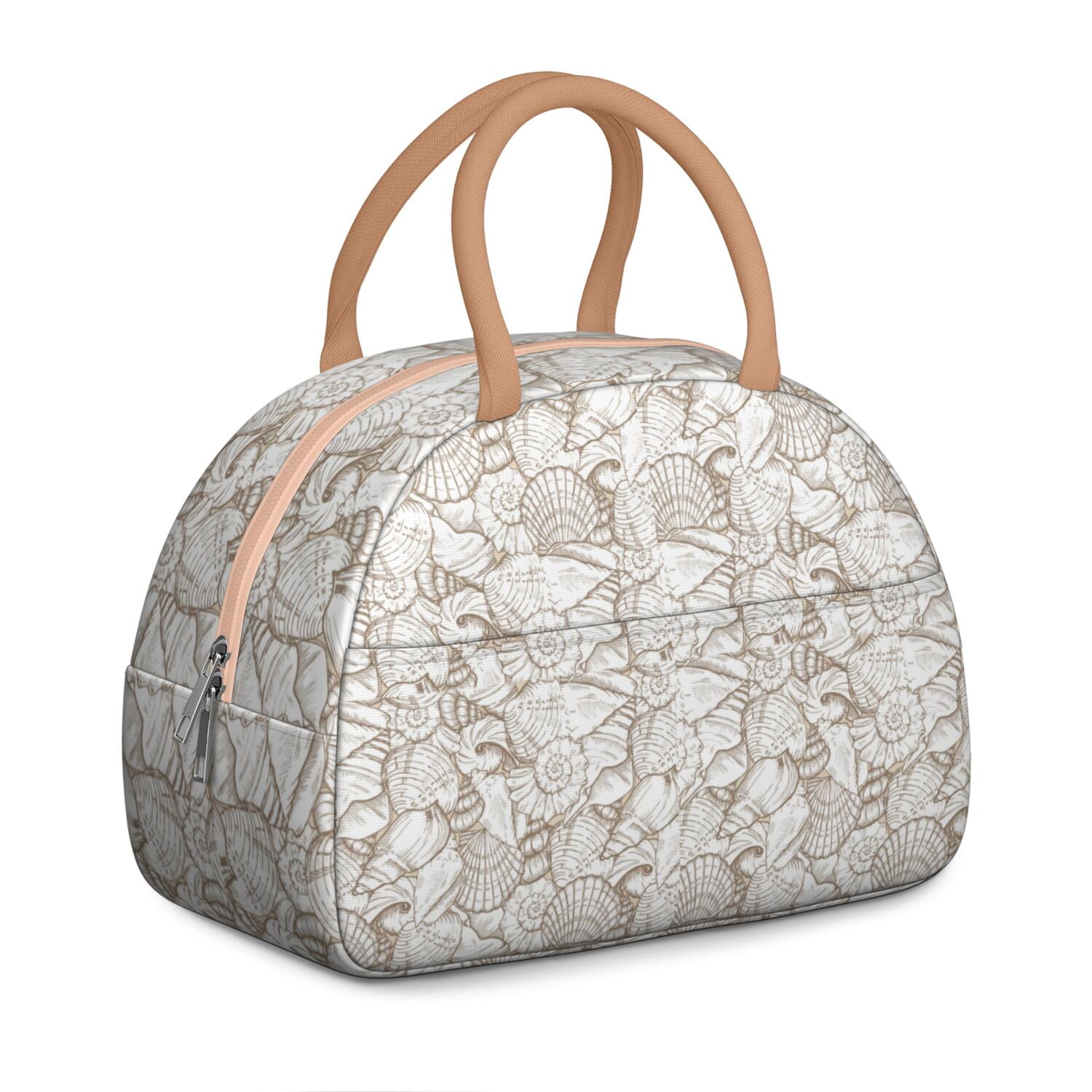 Insulated Lunch Bag Women, Reusable Sea Shells Vintage Beach Sea Shore ...