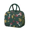 Insulated Lunch Bag for Women - Vintage Mushroom Design, Waterproof ...