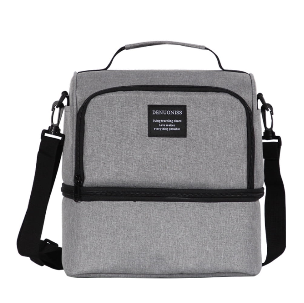 Insulated Lunch Bag for Men and Women Double layer Large-Capacity ...