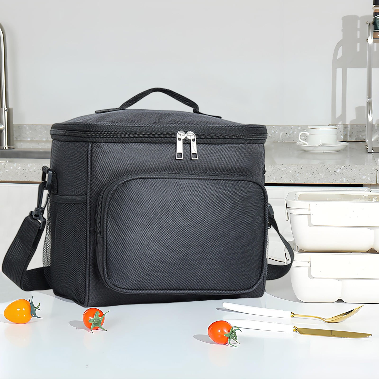 Insulated Lunch Bag for Office & School | Large Capacity Thermal Bento ...