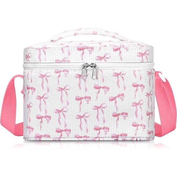 Insulated Lunch Bag for Women, Cute Corduroy Reusable Lunch Box for ...