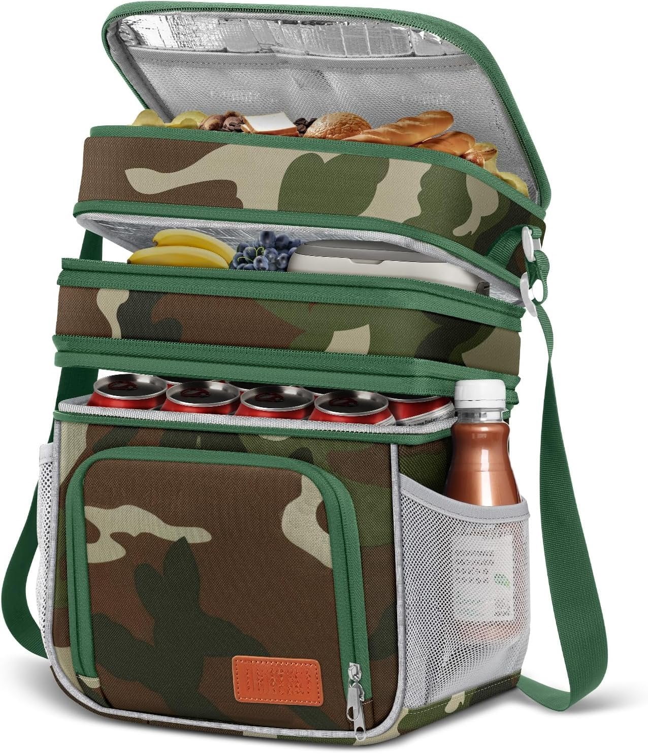 Insulated Lunch Bag for Women Men, 3 Layers Lunch Box Women, Expandable ...