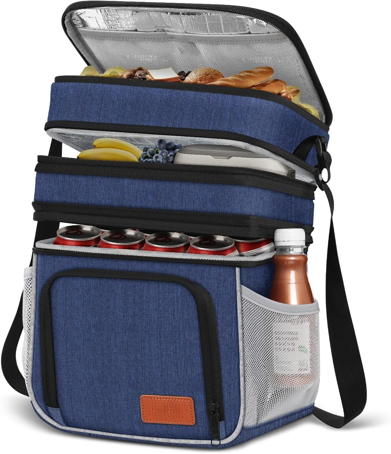 Insulated Lunch Bag for Women Men, 3 Layers Lunch Box Women, Expandable ...