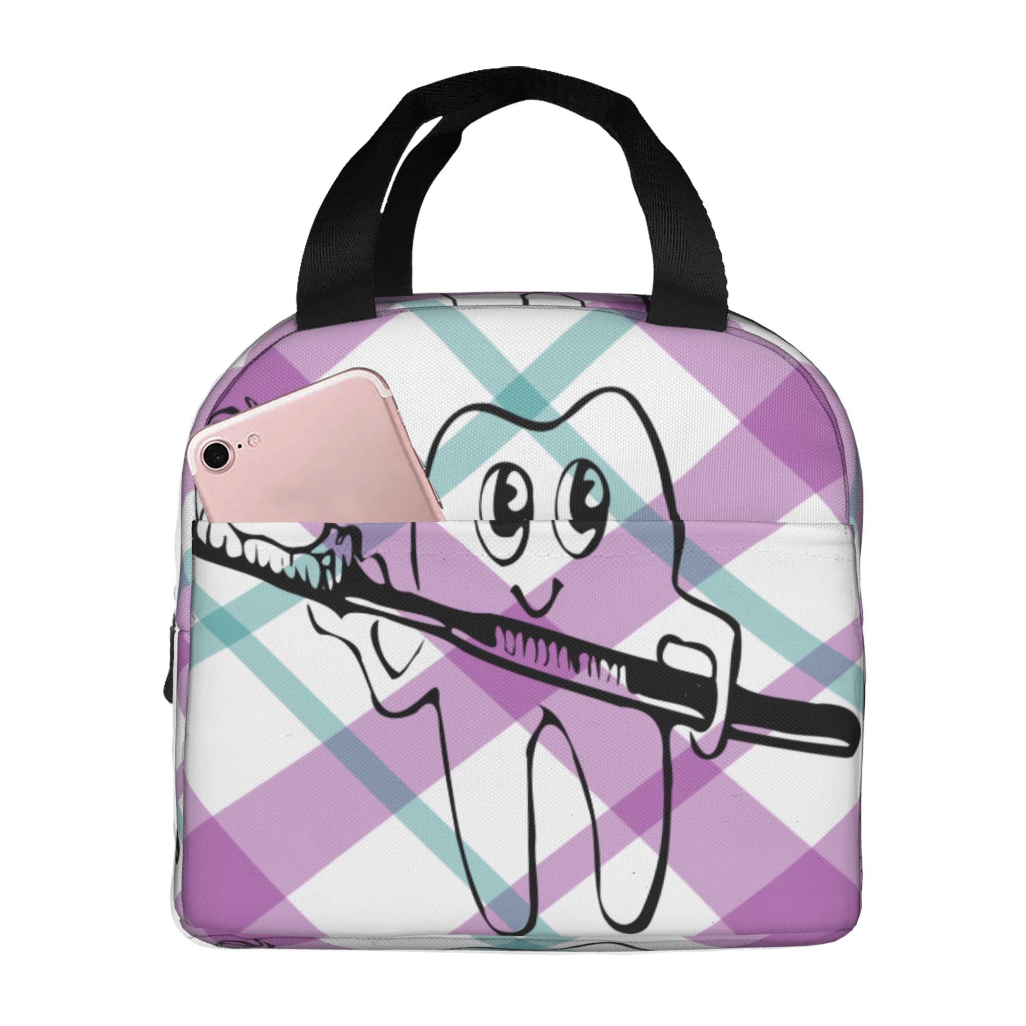 Insulated Lunch Bag for Women Men,Funny Toothbrush Toothpaste Teeth ...