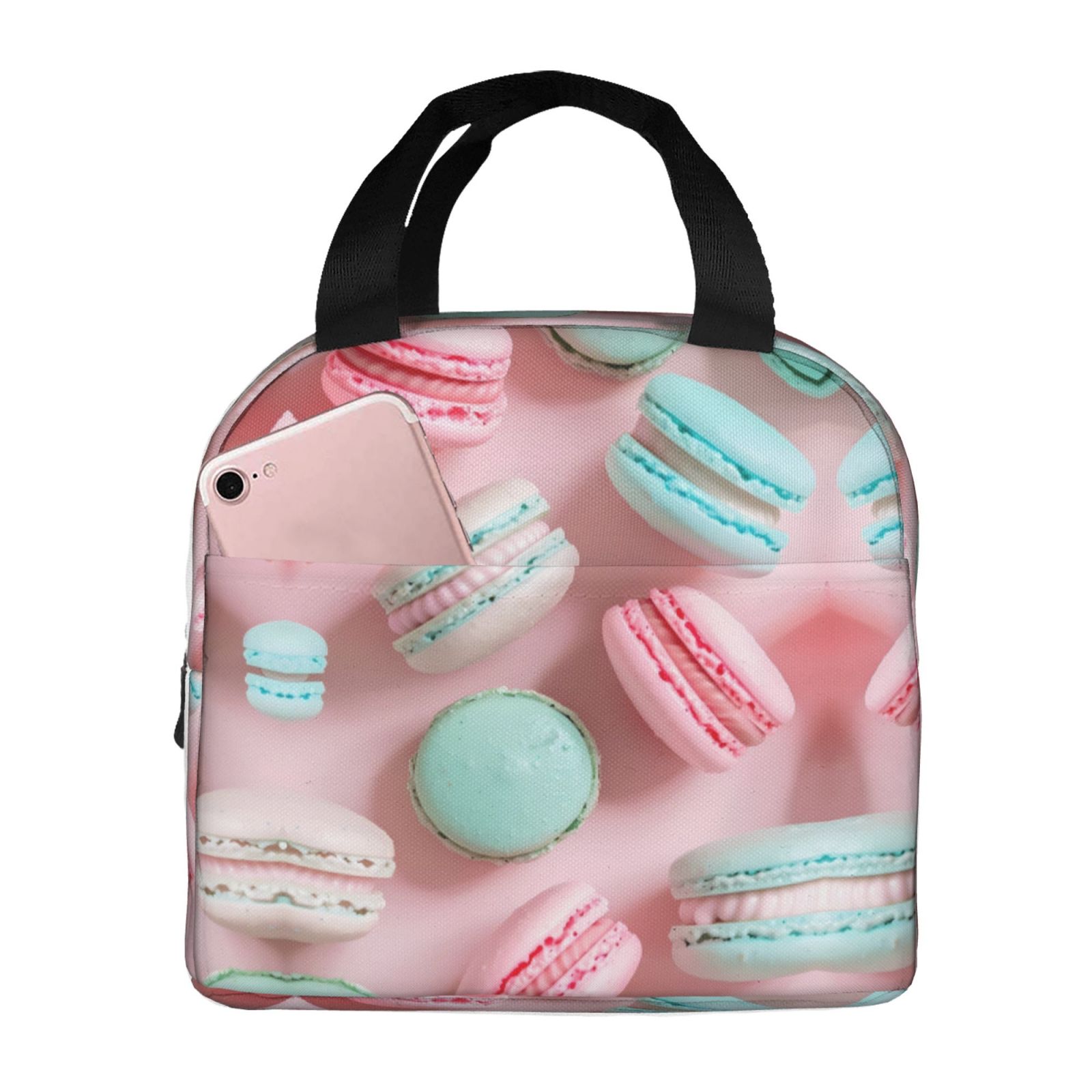 Insulated Lunch Bags for Men Women Work - Pastel Macarons Delight Water ...