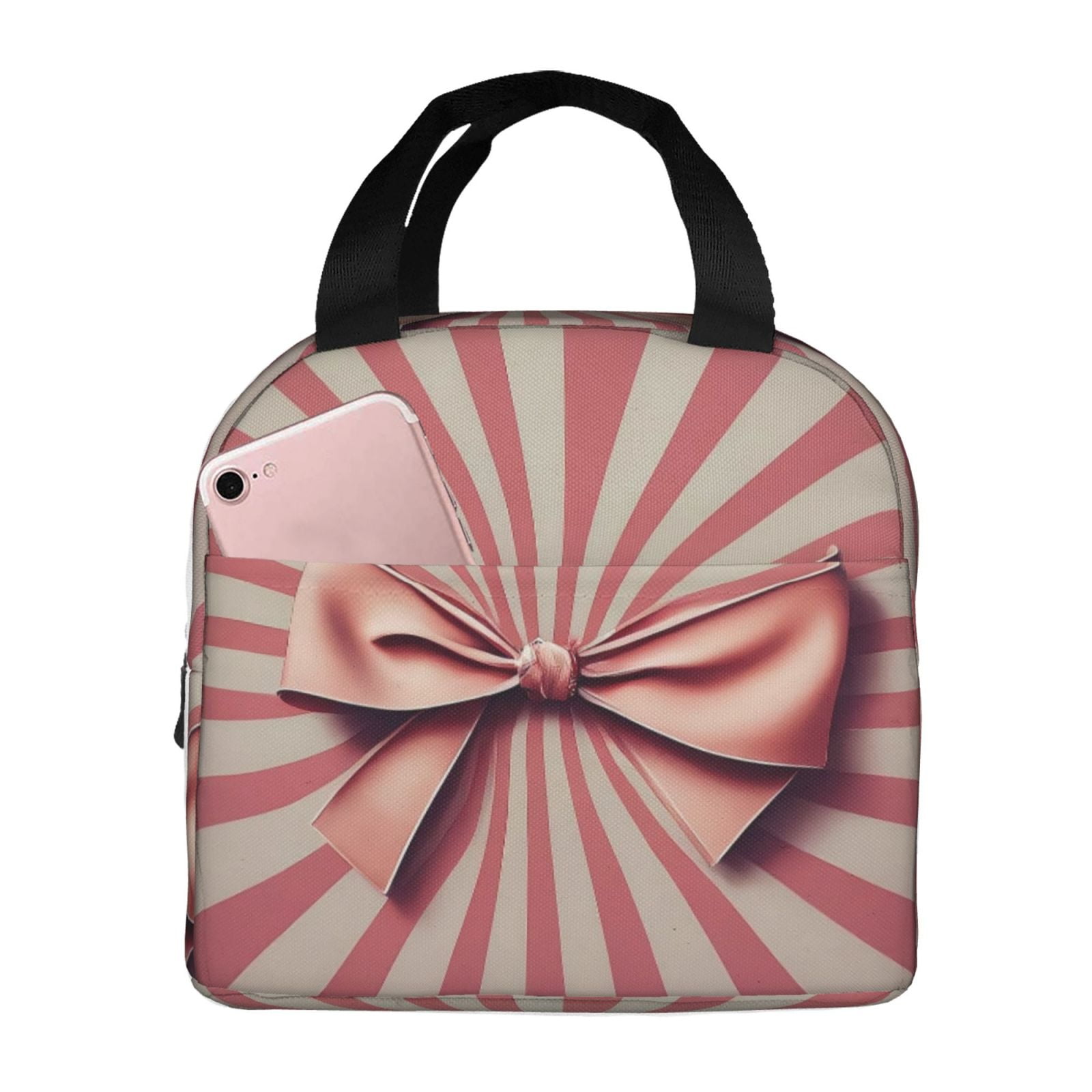 Insulated Lunch Bags for Men Women Work - Retro Bow Water Proof Soft ...