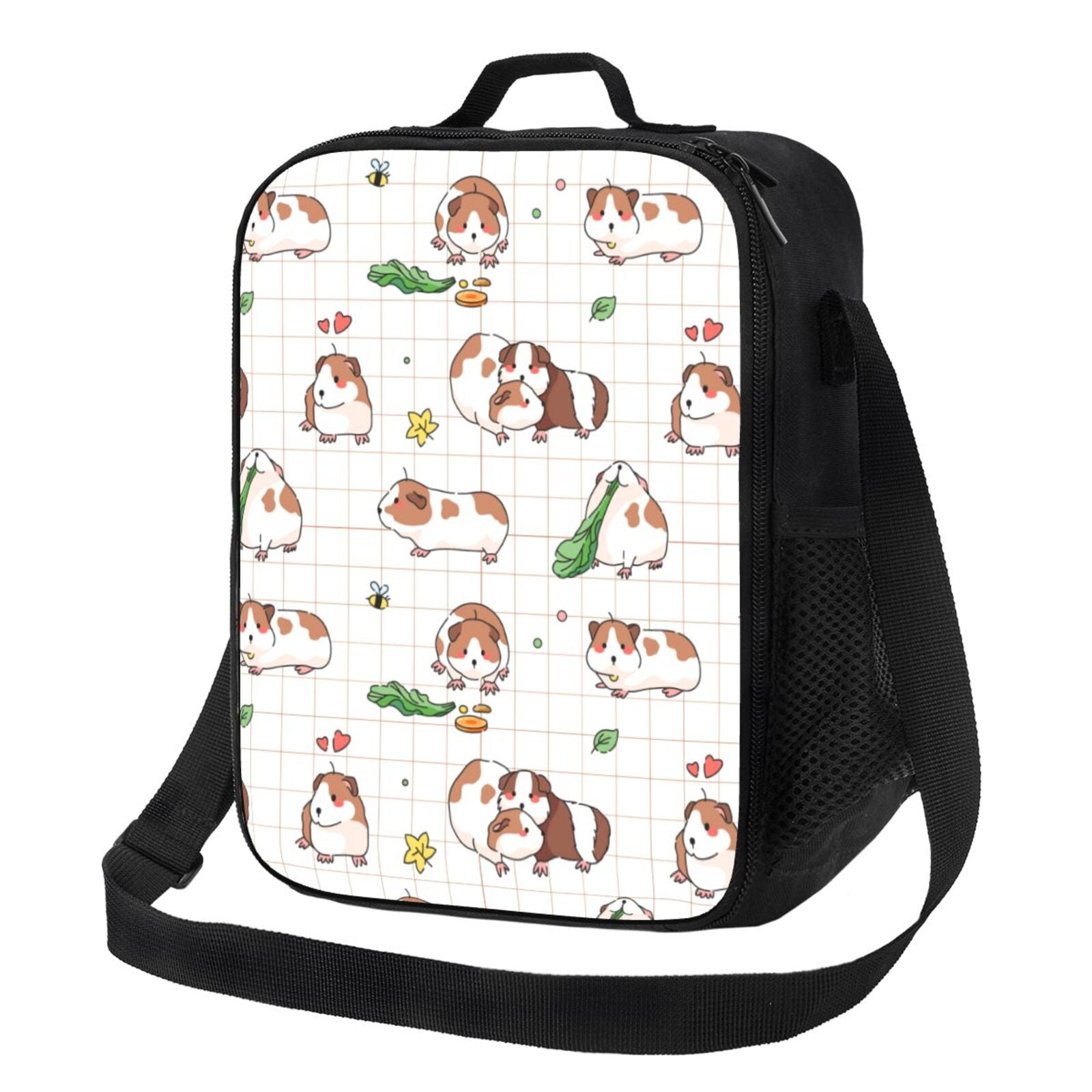 Insulated Lunch Bags for Women Men Work - Cartoon Cute Hamster Greens ...