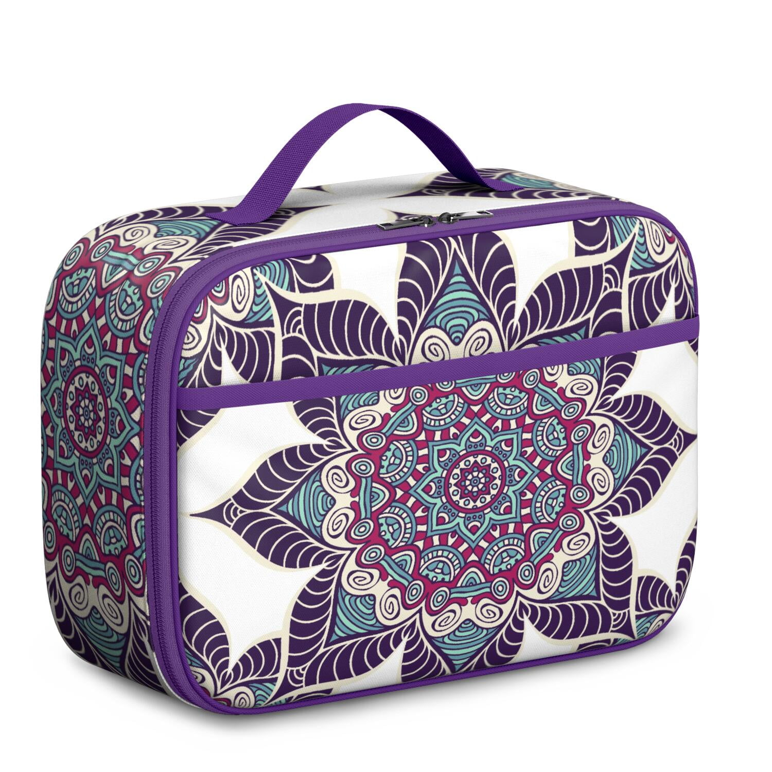 Insulated Lunch Box Bag Featuring Abstract Psychedelic Mandala Patterns ...