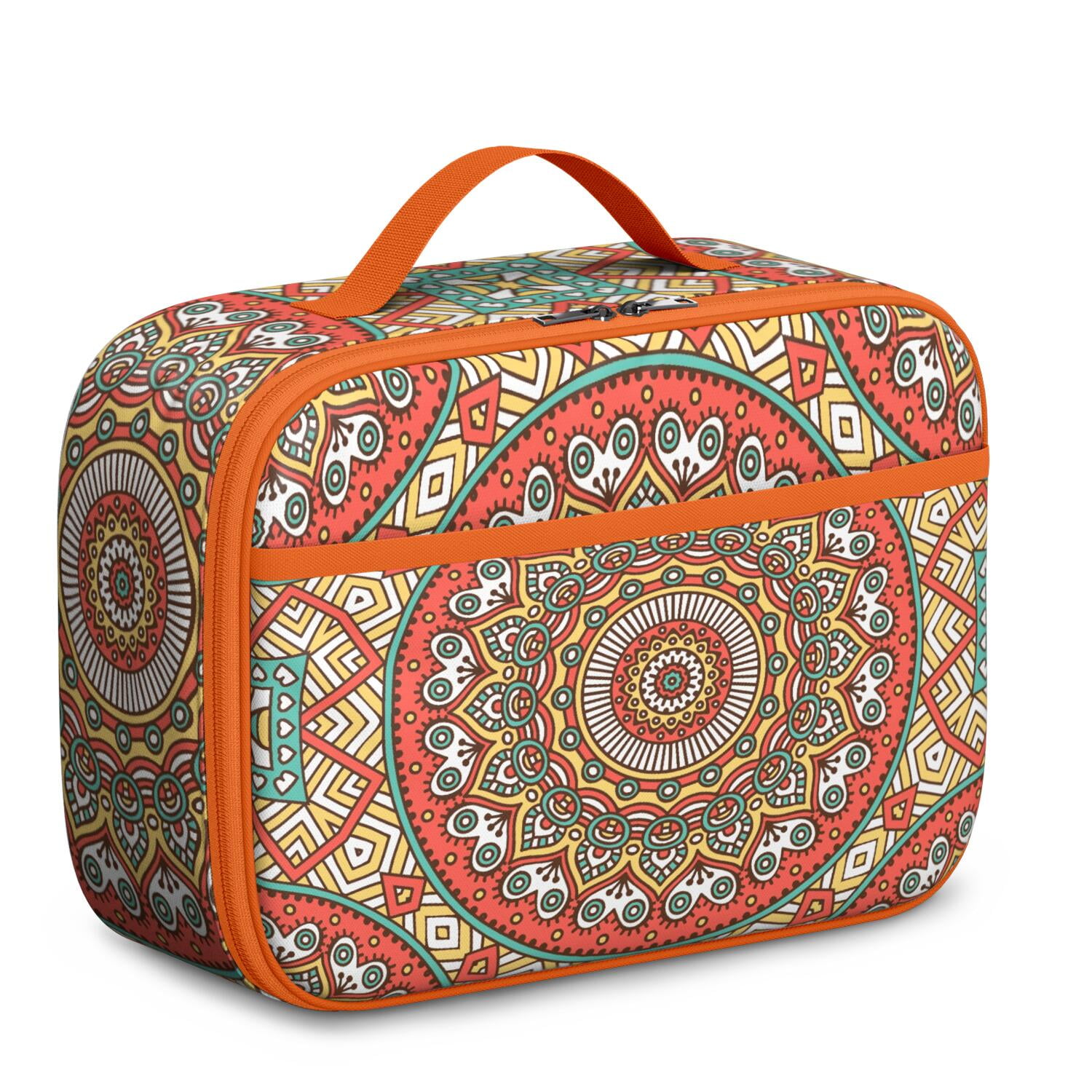 Insulated Lunch Box Bag Featuring Abstract Psychedelic Mandala Patterns ...