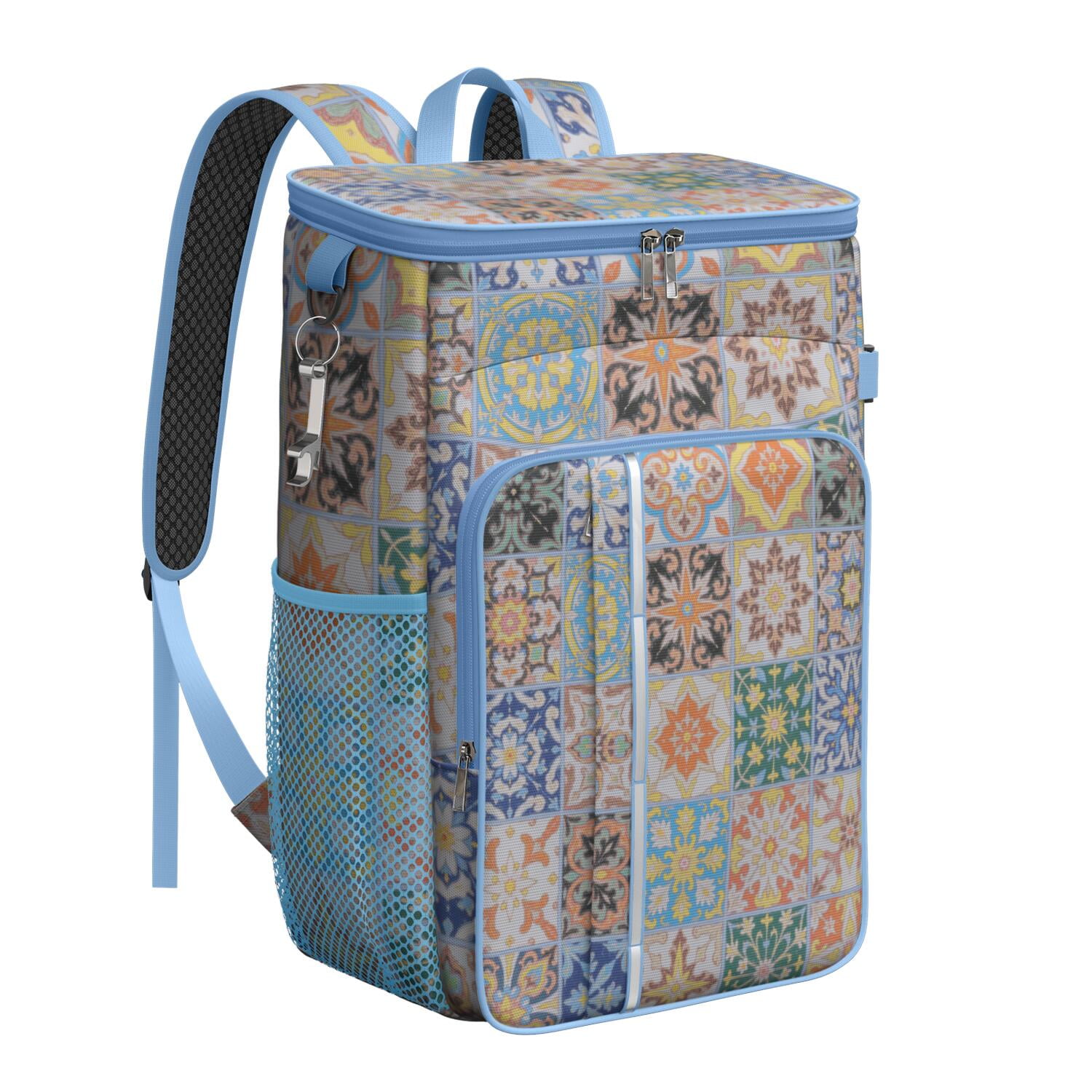 Insulated Lunch Box Cooler Backpack Bohemian Tribal Lunch Backpack Leak ...