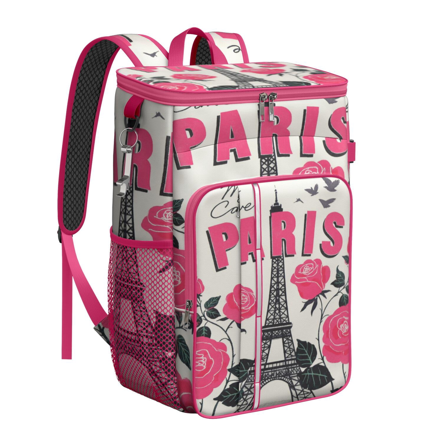 Insulated Lunch Box Cooler Backpack Paris Drink Beverage Beer Bag ...