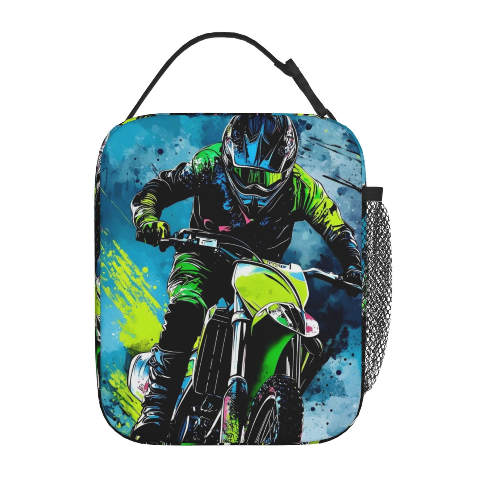Insulated Lunch Box Cooler Tote, Dirt Bike Motorcycle Race Meal Bag ...