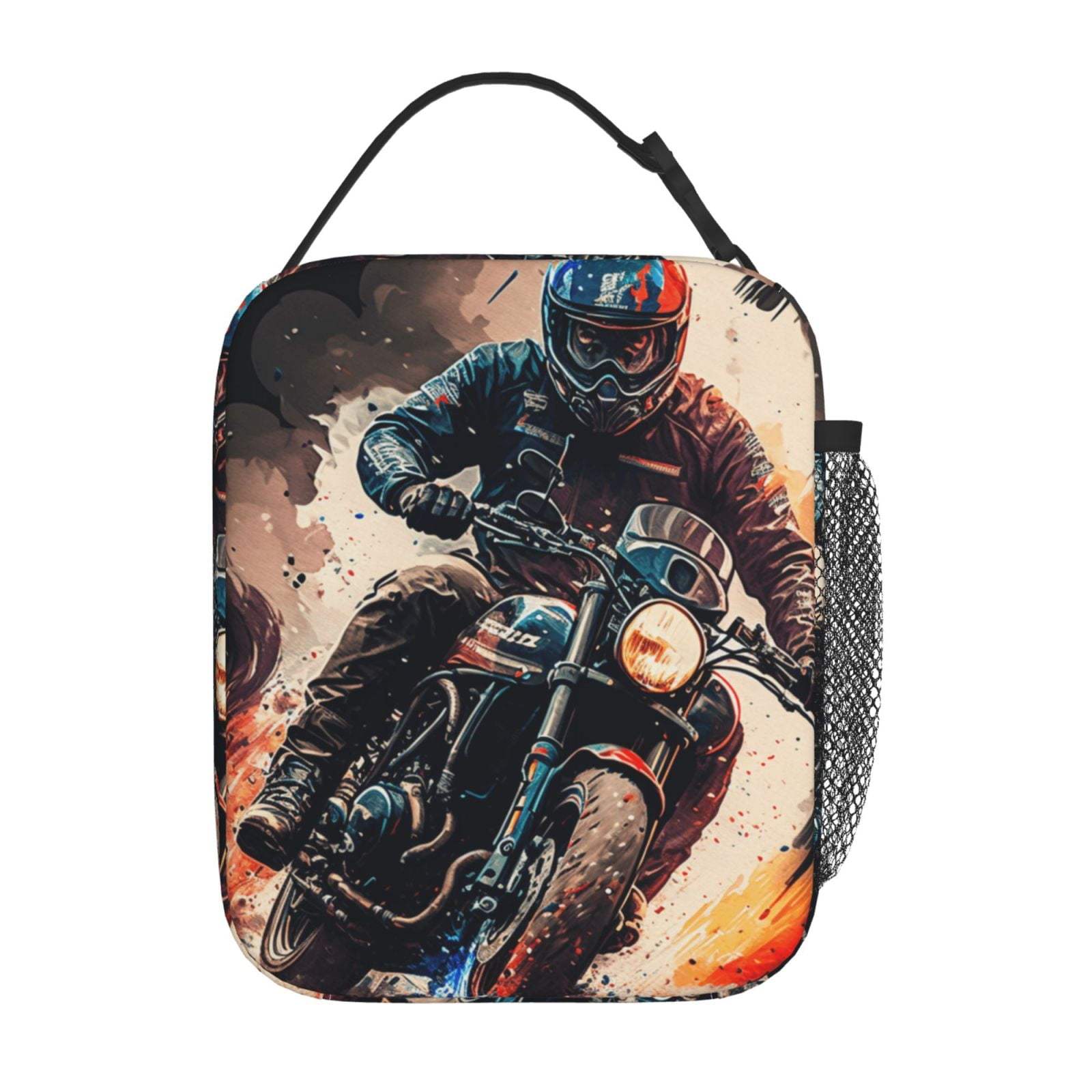 Insulated Lunch Box Cooler Tote, Dirt Bike Motorcycle Race Meal Bag ...