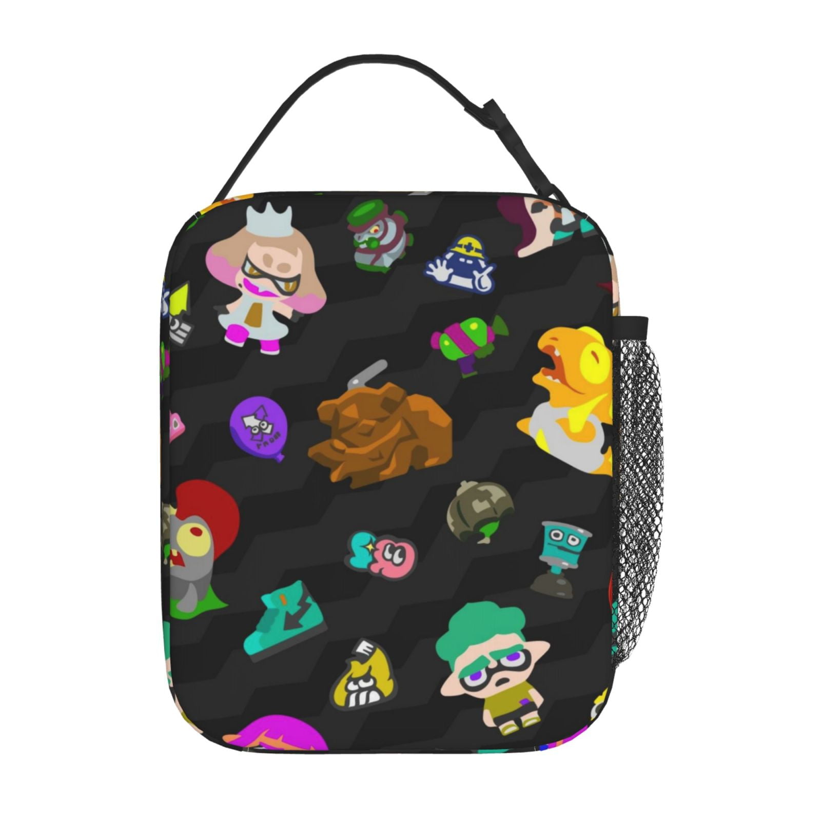 Insulated Lunch Box Cooler Tote, Splatoon Meal Bag with Shoulder Strap ...