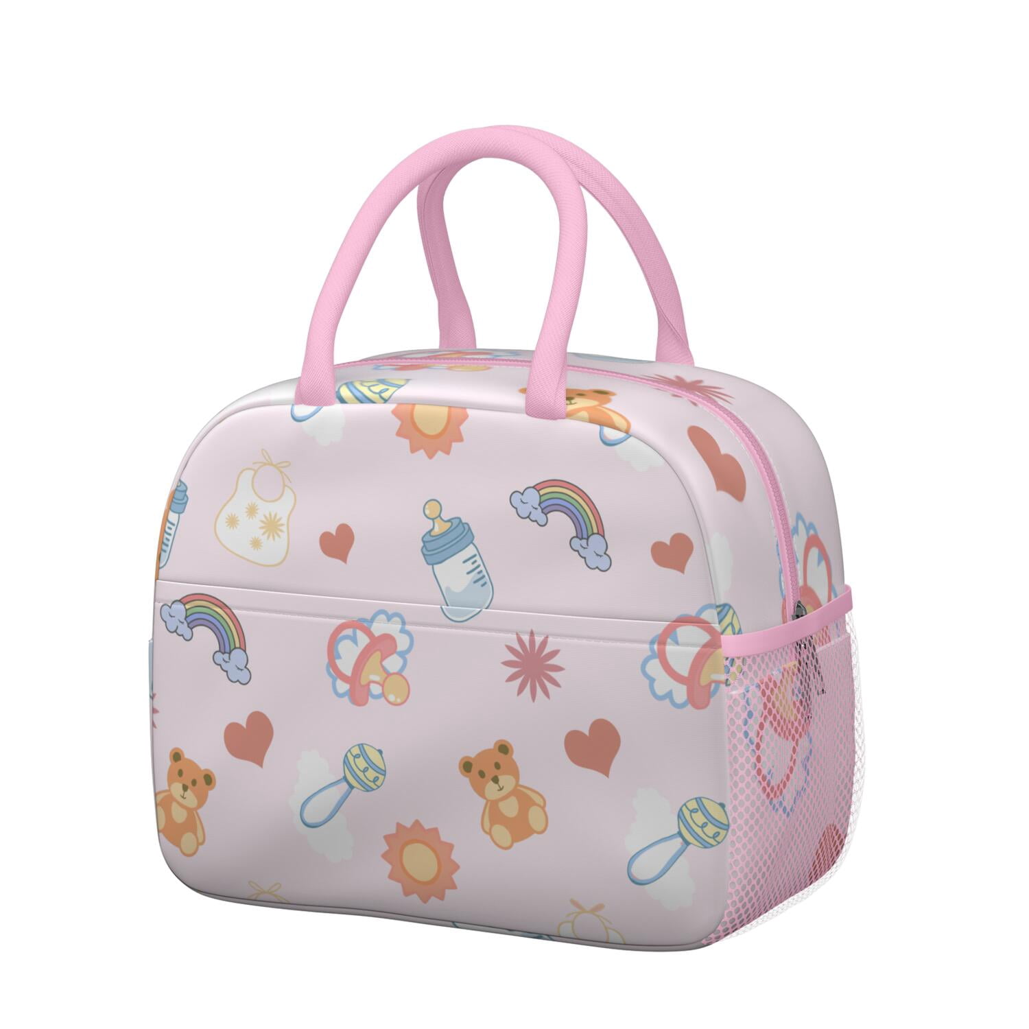 Insulated Lunch Box - Kawaii Rainbow Colorful Animals Reusable Lunch ...