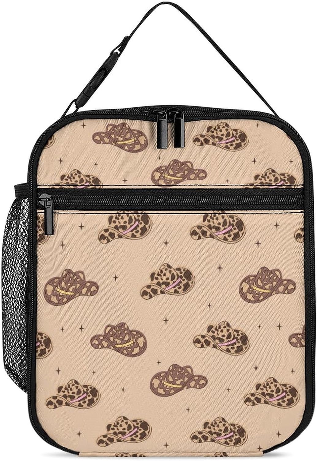 Insulated Lunch Box Retro Cowgirl Boots Hat Reusable Portable Lunch Bag ...