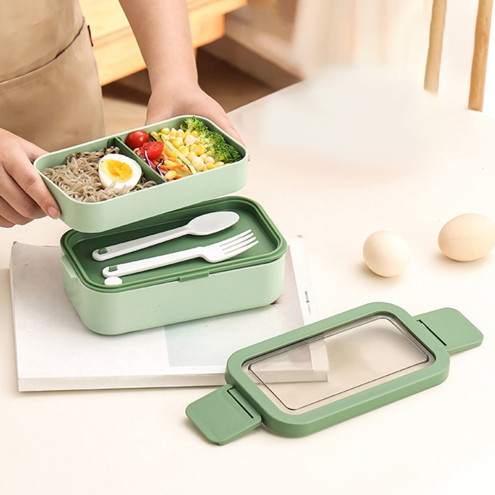 Insulated Lunch Box, Sealed Compartmented Food Container Featuring ...