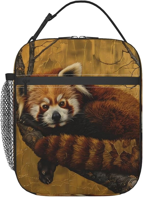 Insulated Lunch Box for Women Men, Red Panda Lunch Box Reusable ...