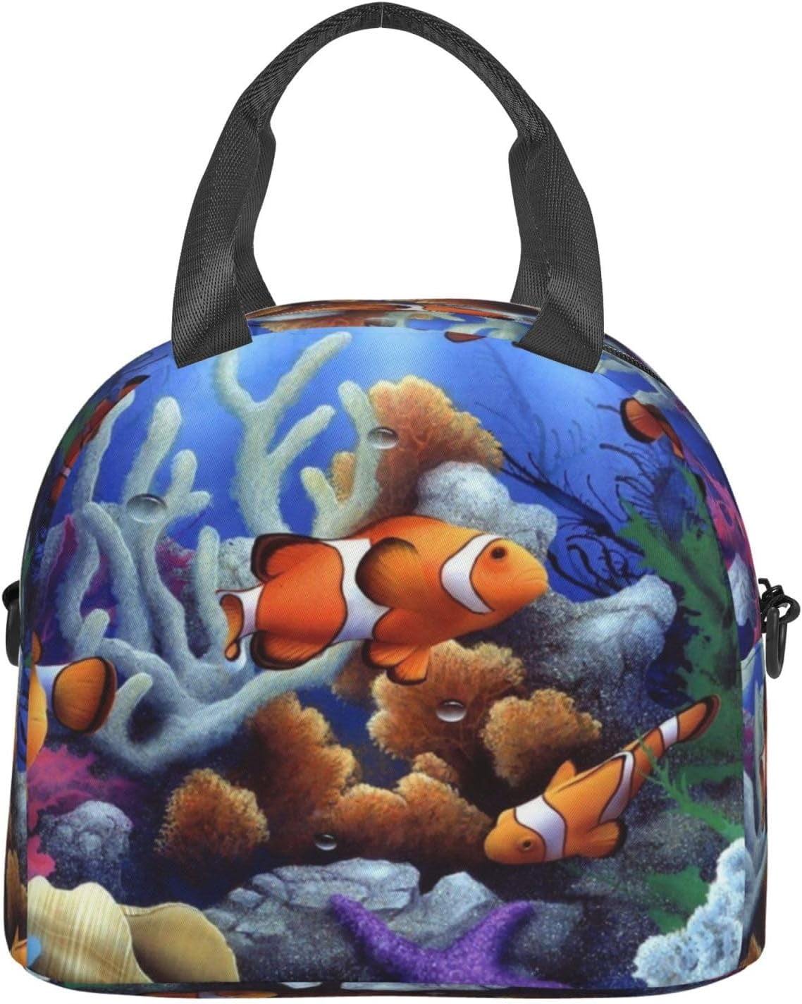 Insulated Lunch Box for Women Men Cartoon Clown Fish Lunch Bag with ...