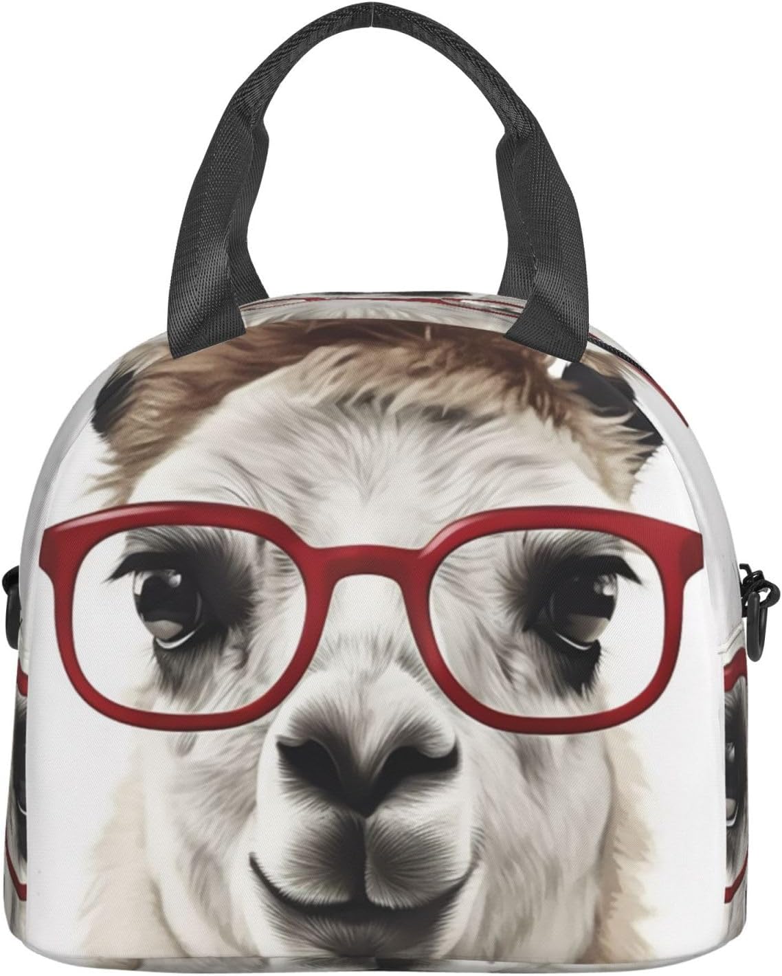 Insulated Lunch Box for Women Men Llama with Glasses Lunch Bag with ...