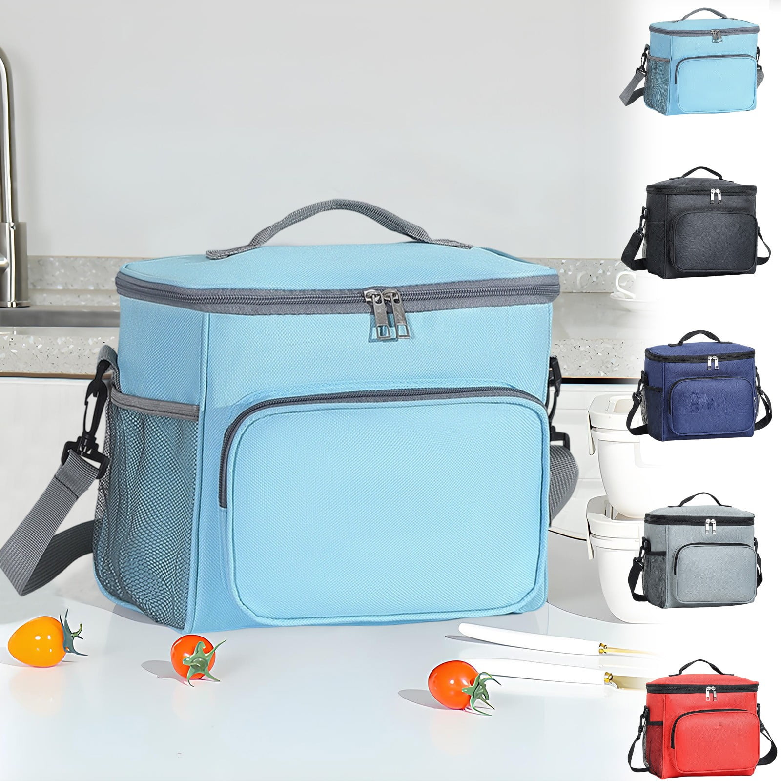 Insulated Lunch Tote Bag | Aluminum Foil Thermal Bento Bag | Large ...