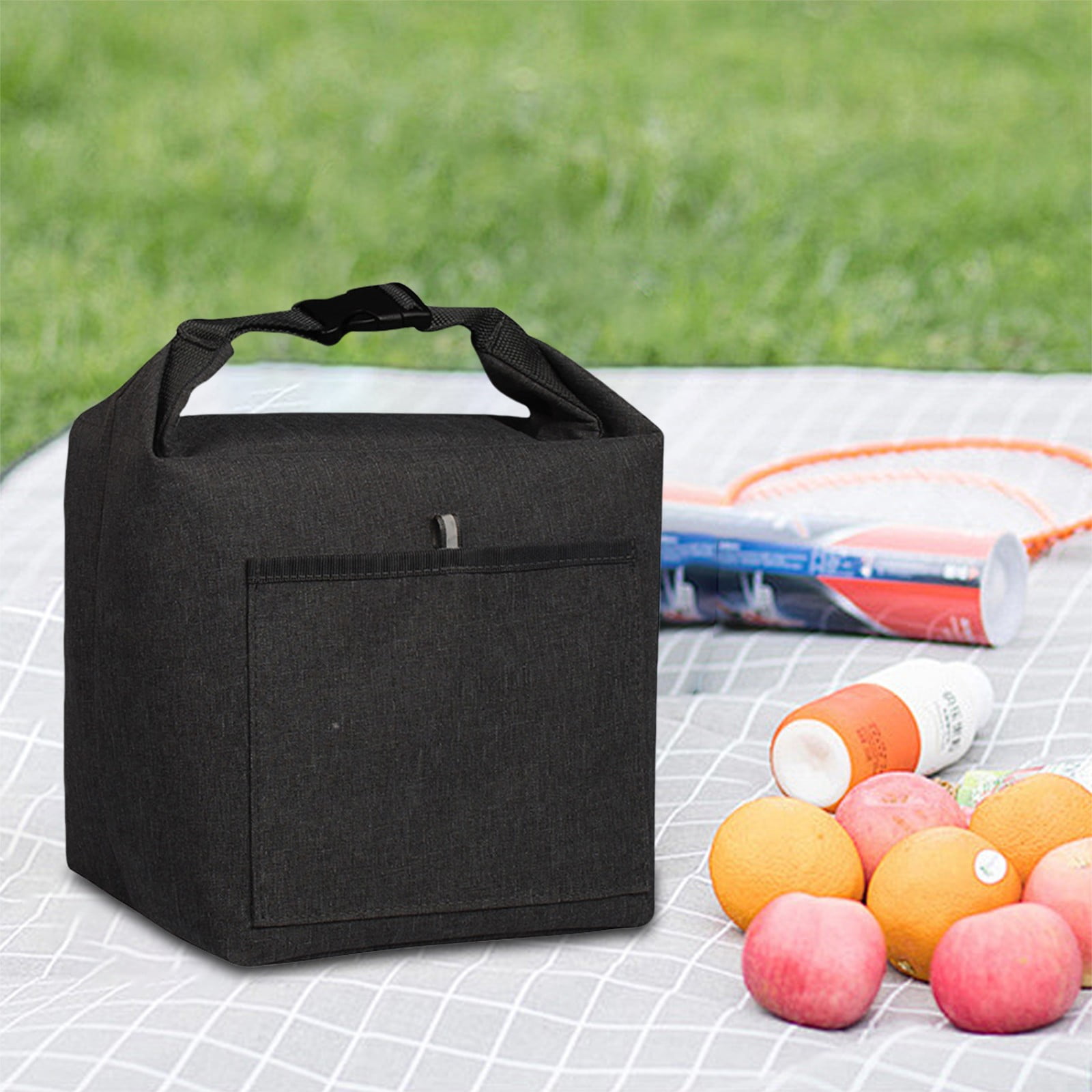 Insulated Lunch Tote Bag | Foldable Cloth Thermal Cooler | Aluminum ...