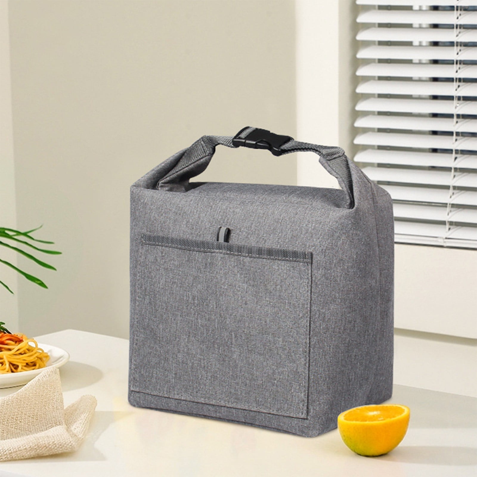 Insulated Lunch Tote Bag | Foldable Cloth Thermal Cooler | Aluminum ...