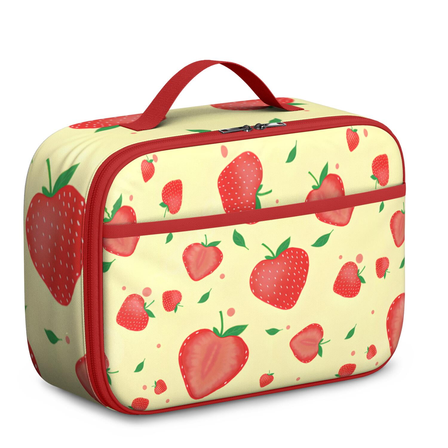 Insulated Lunch Tote with Strawberry Strawberries Cute Red Sweet Kawaii Fruity Strawberry Lover ...