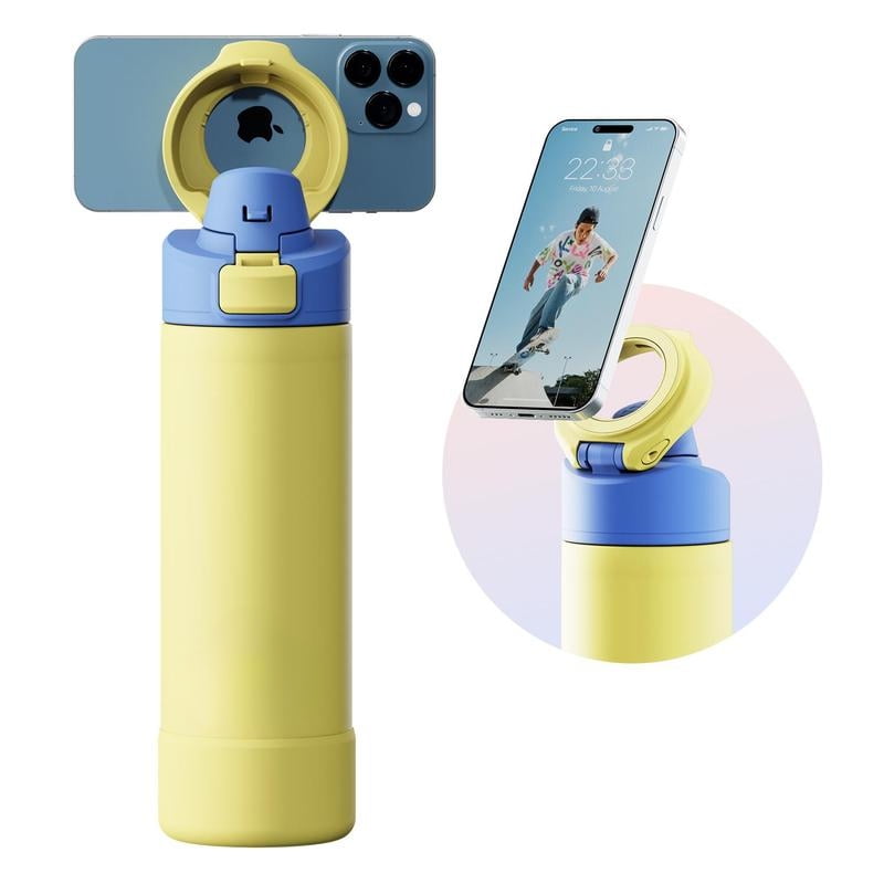 Insulated Magnetic Water Bottle - Reusable Stainless Steel Bottle with ...