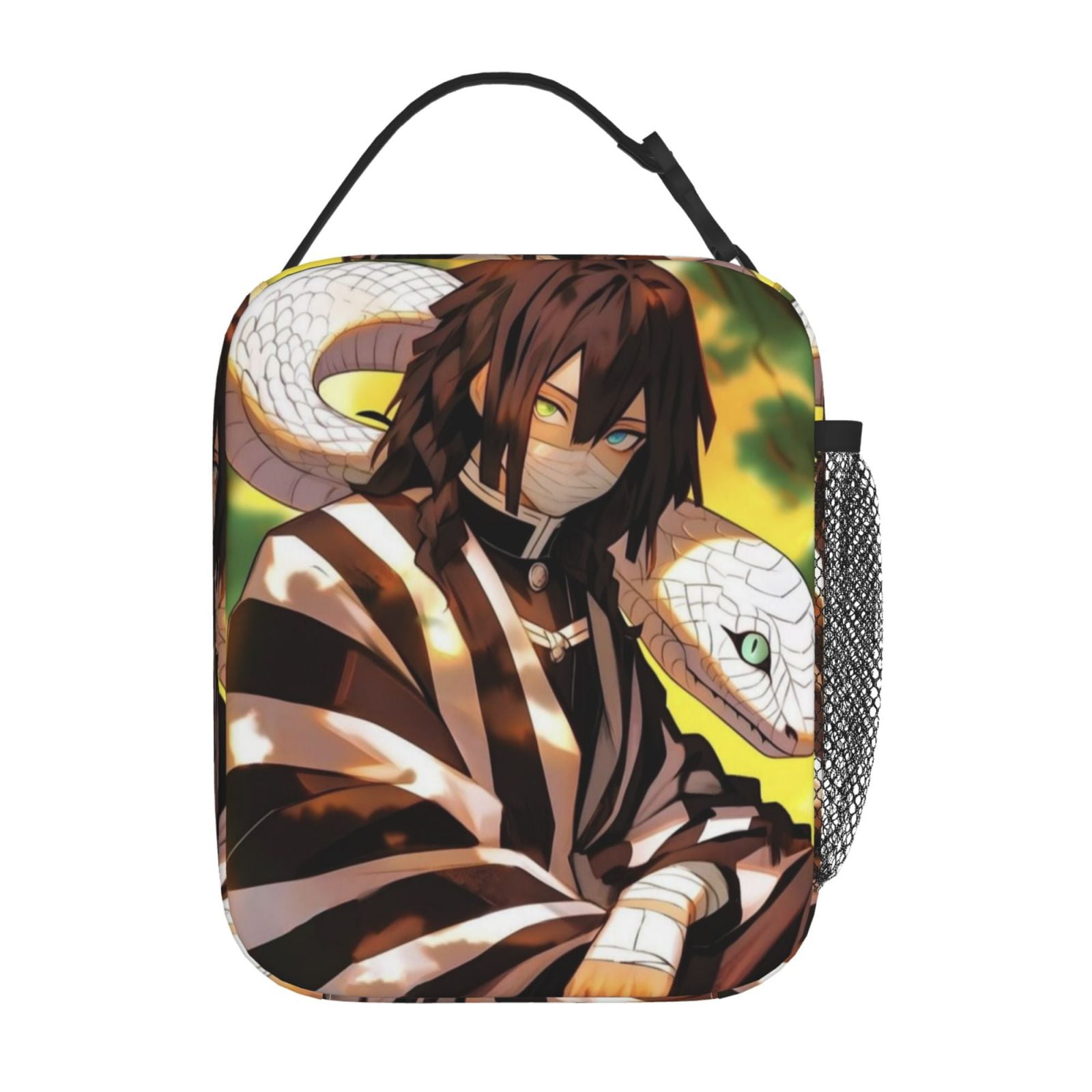 Insulated Meal Box Cooler Tote, Demon Slayer Iguro Obanai Lunch Bag ...