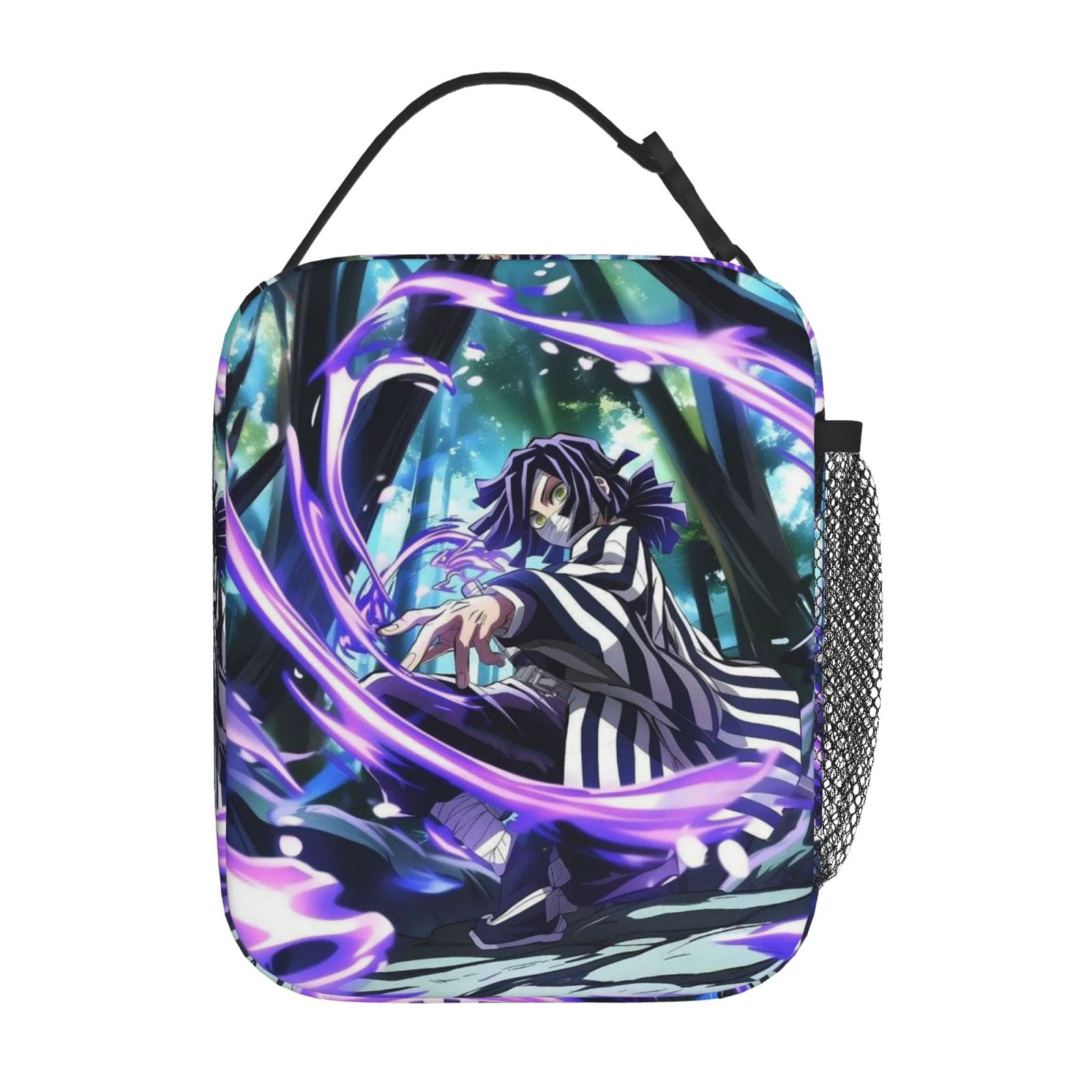 Insulated Meal Box Cooler Tote, Demon Slayer Iguro Obanai Lunch Bag ...