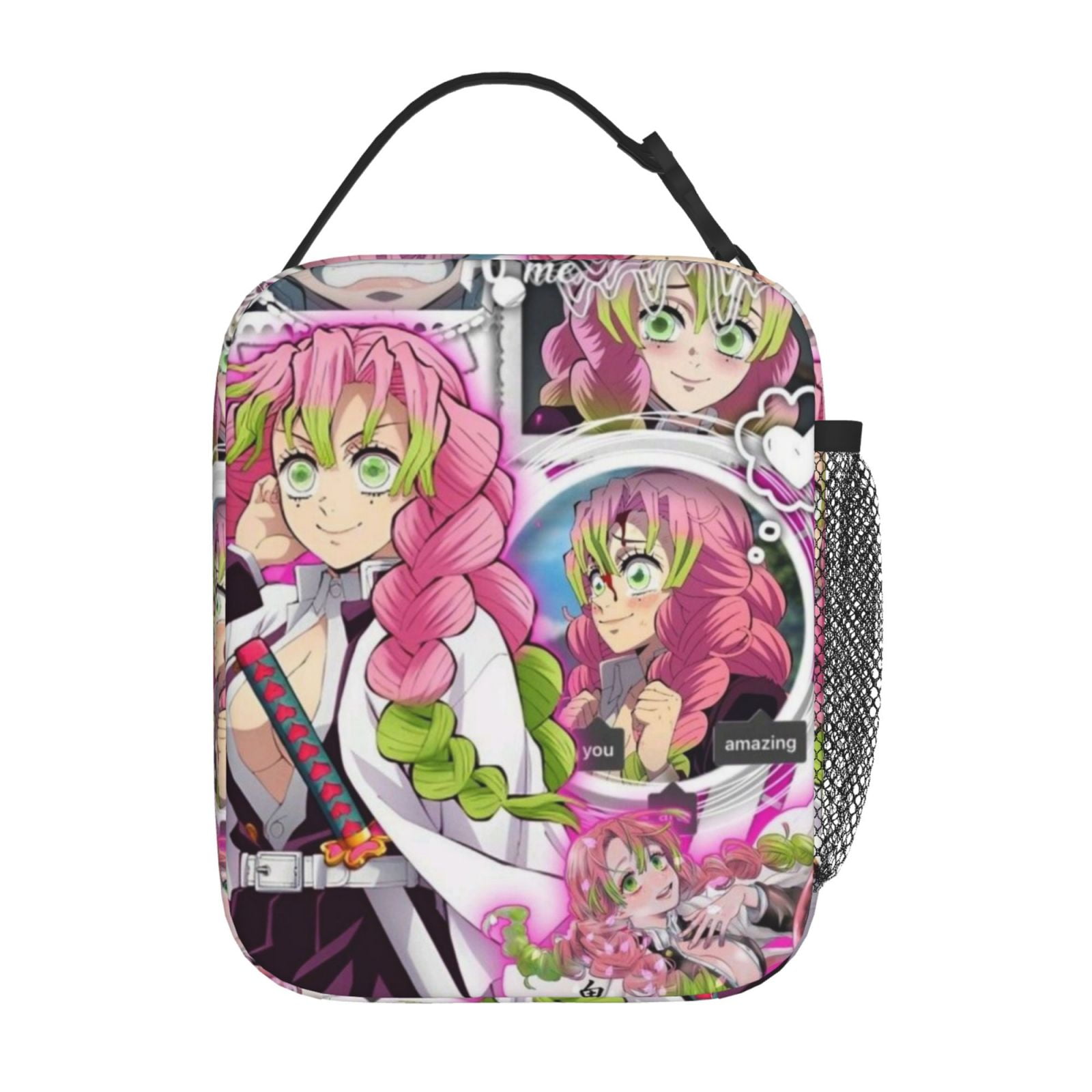 Insulated Meal Box Cooler Tote, Demon Slayer Kanroji Mitsuri Lunch Bag ...