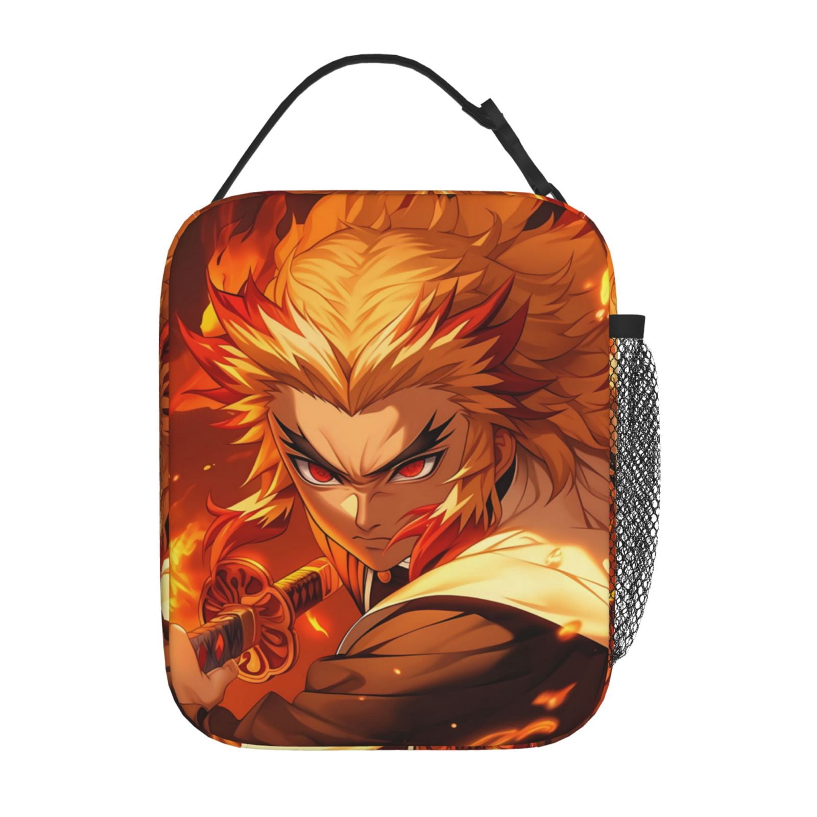 Insulated Meal Box Cooler Tote, Demon Slayer Rengoku Kyojuro Lunch Bag ...