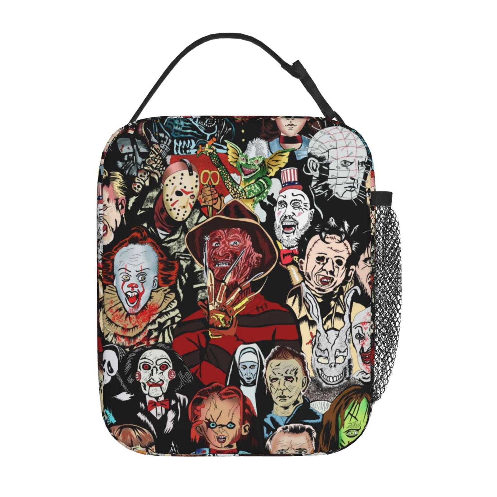 Insulated Meal Box Cooler Tote, Horror Movie Characters Lunch Bag with ...