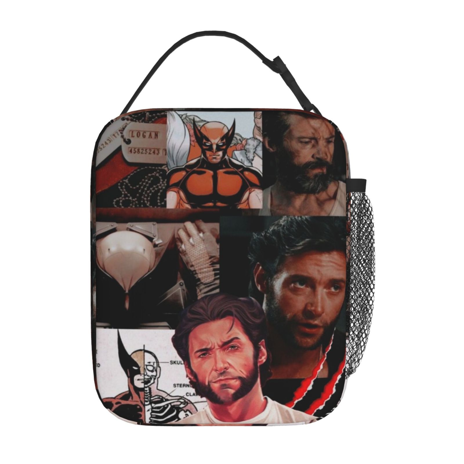 Insulated Meal Box Cooler Tote, Hugh Jackman Wolverine Lunch Bag with ...