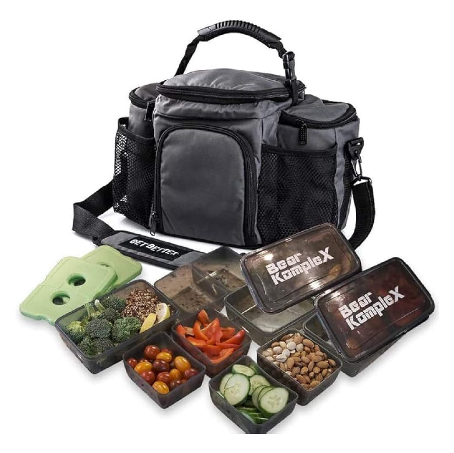 Insulated Meal Prep Lunch Box for Men, Durable Large Gym Lunch Bag with ...