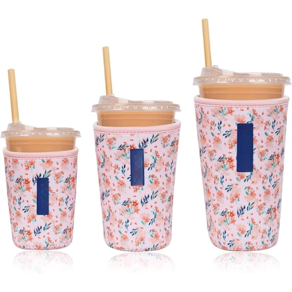 Insulated Neoprene Iced Coffee Cup Sleeve, Durable Drink Sleeve for ...