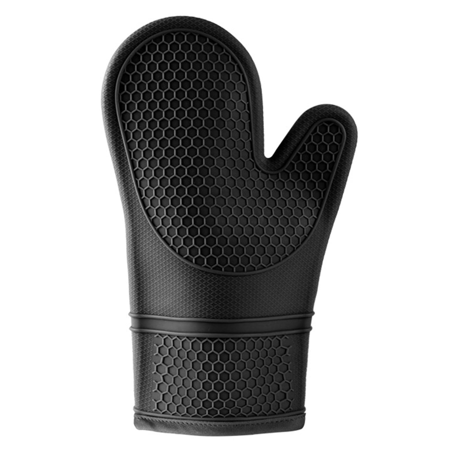 Insulated Oven Glove Silicone Heat-proof Microwave Mitt Heat Resistant ...