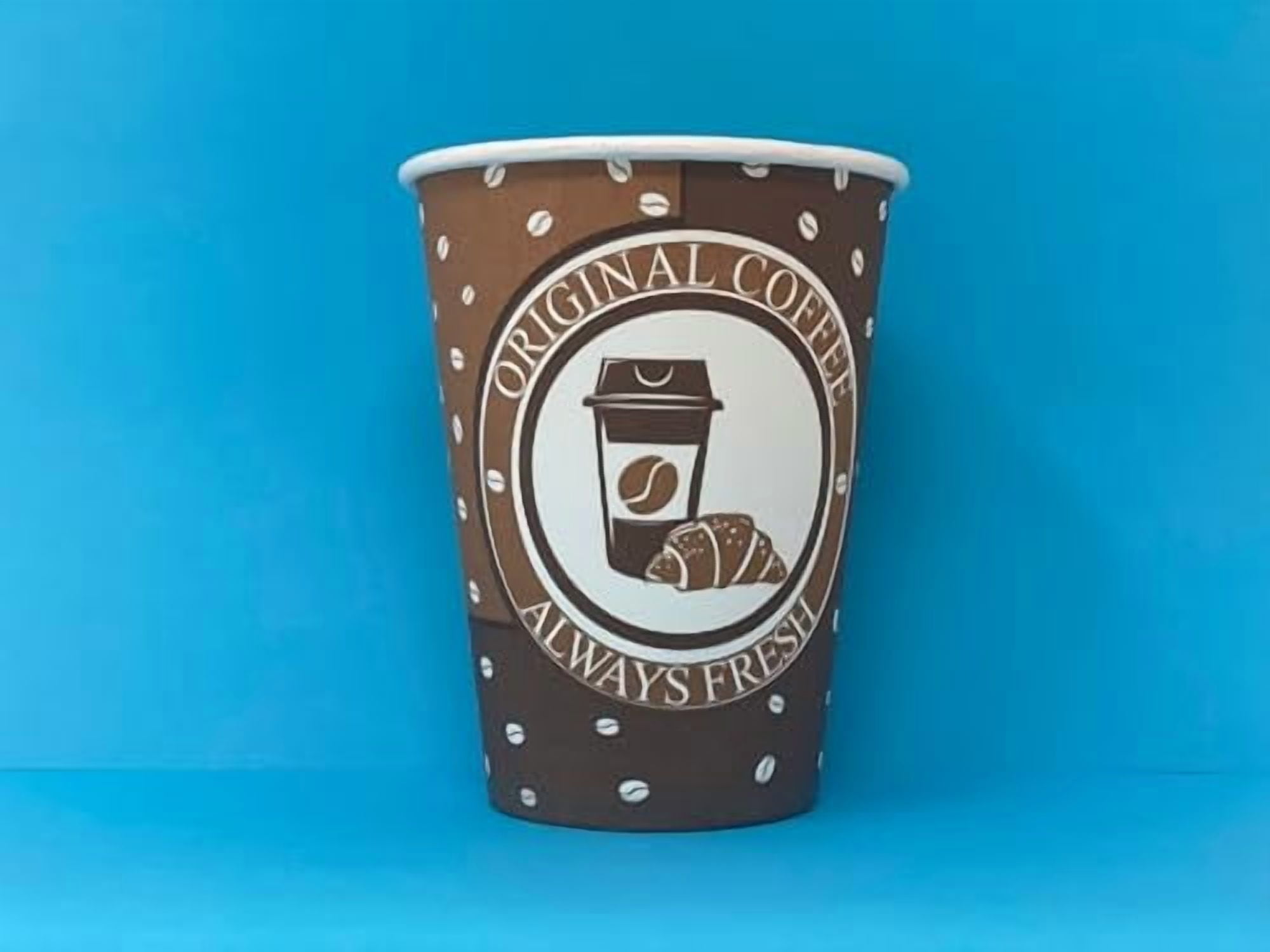 Insulated Paper Hot Coffee Cups, Disposable Cold and Hot Drink Cups (12 ...