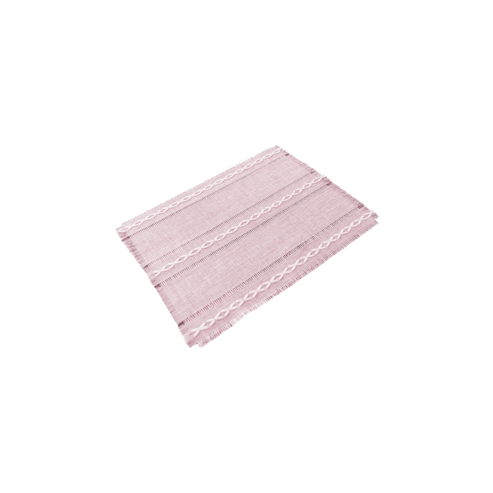 Insulated Polyester Placemat with Tassel Trim for Dining Table, Blue ...